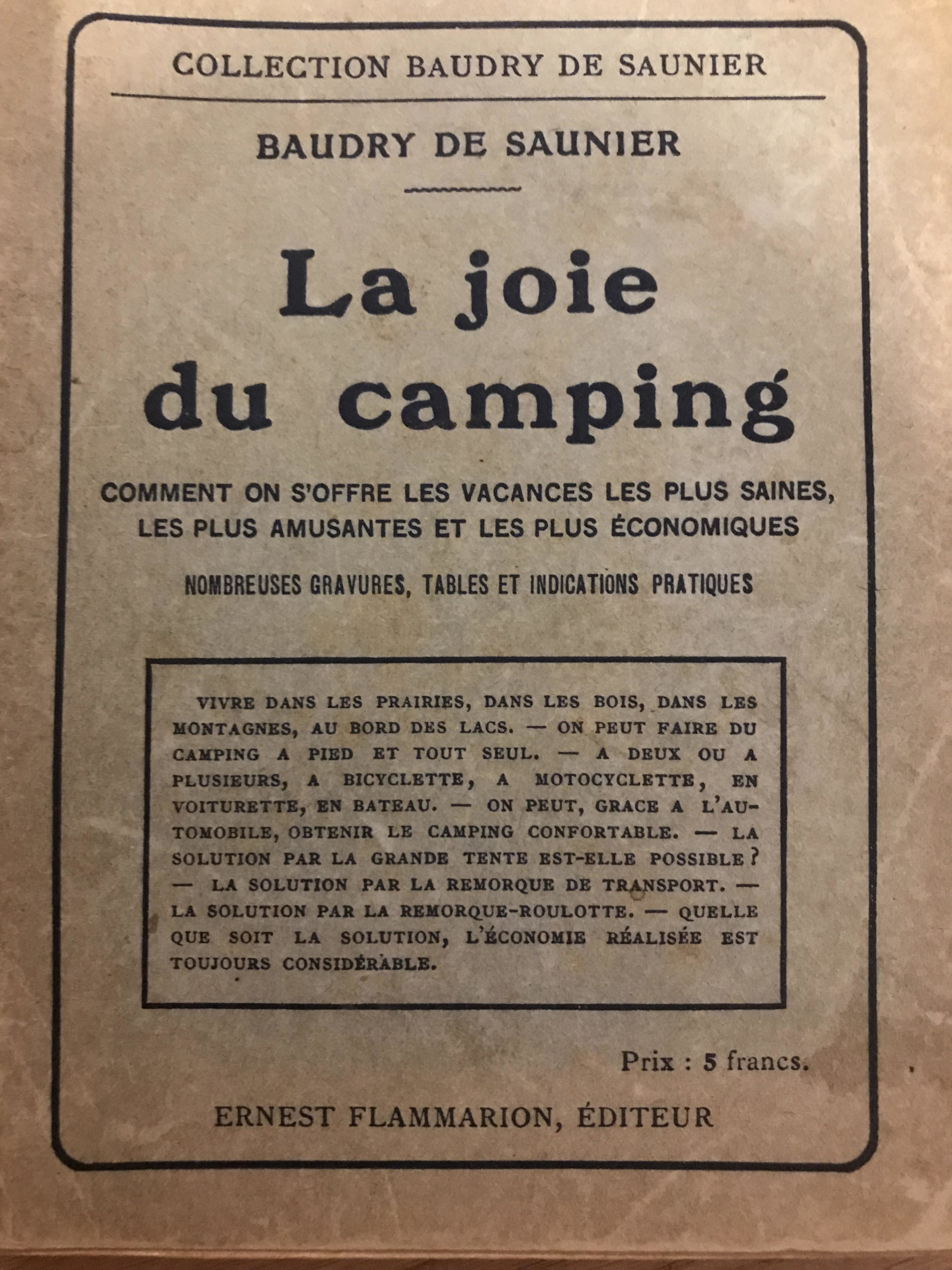 Petite histoire du camping - La Grande Ourse